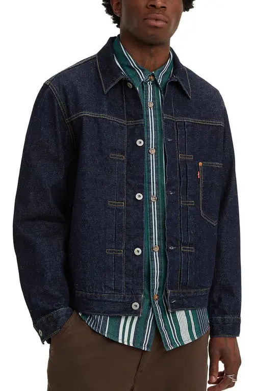Levi'S Type 1 Denim Trucker Jacket - Roll Up Selvedge Trucker - 35